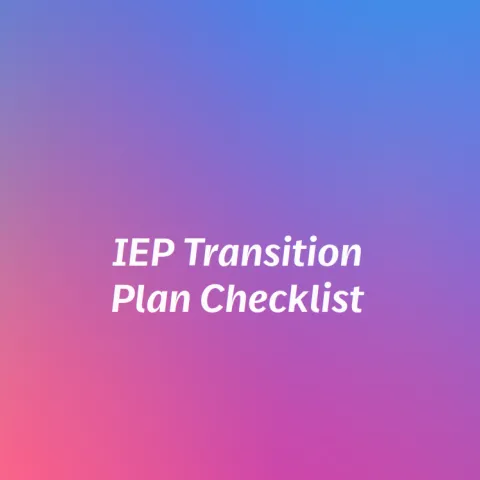 IEP Transition Plan Checklist | Autism Speaks